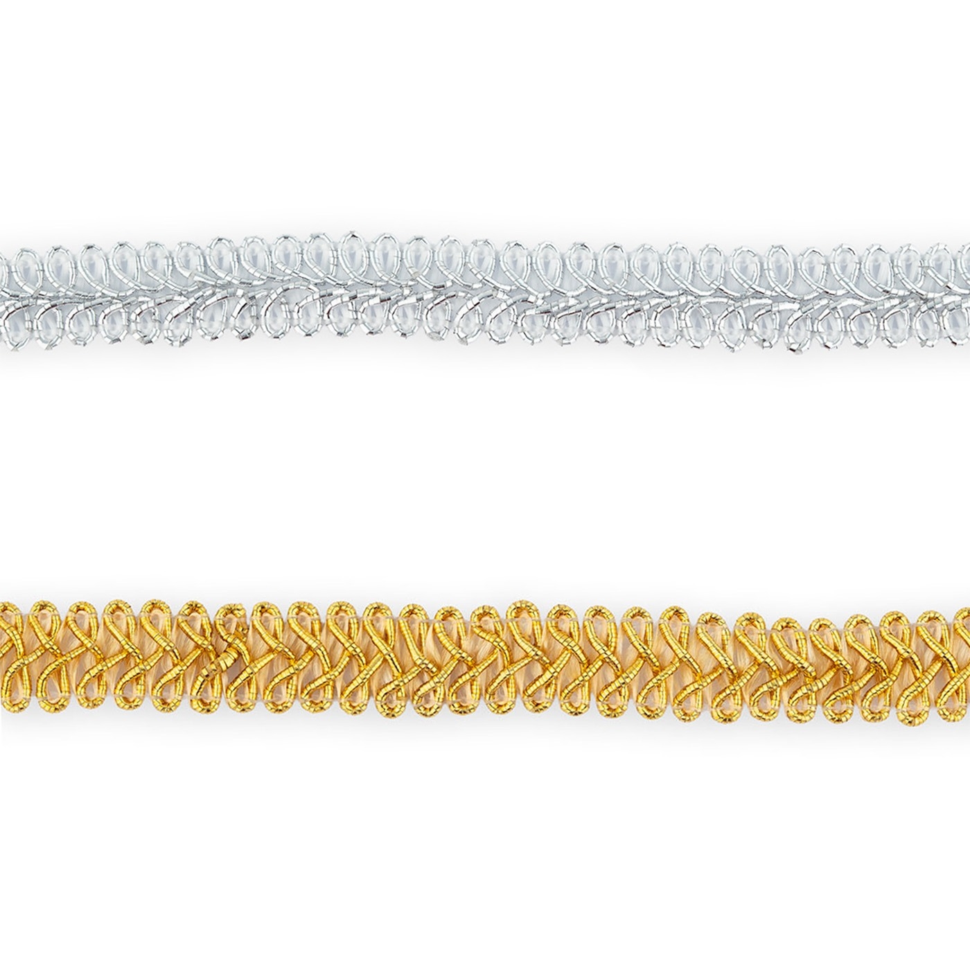 JT1L Metallic Scroll Loop Braid 10mm x 25m