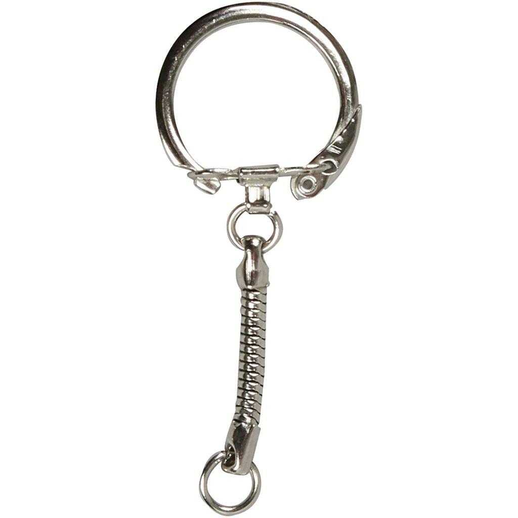 Key Chain, D:2.3cm, L:6cm, 5pcs - CC512821