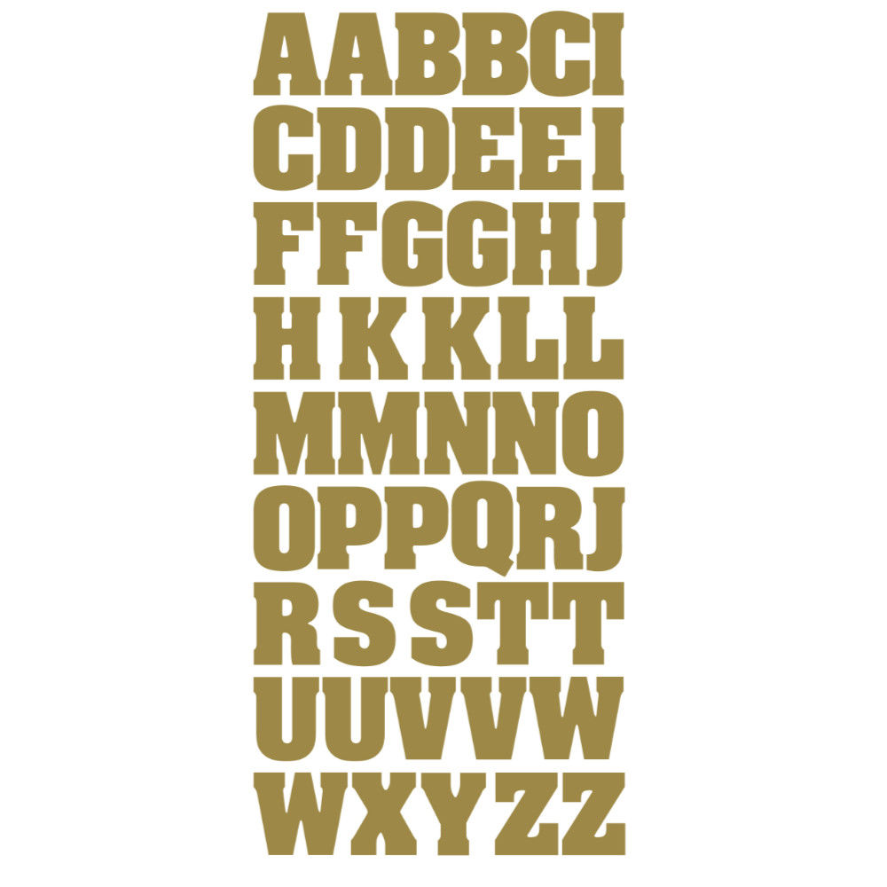 Capital Alphabet Gold 10 Sheets 478200