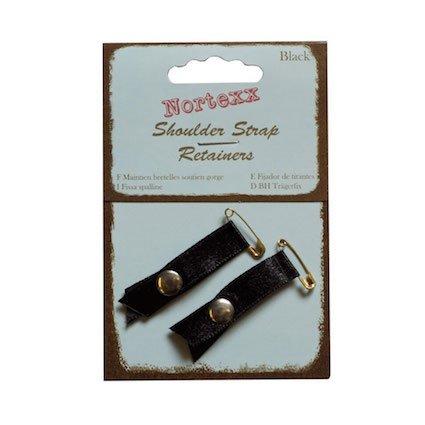 Shoulder Strap Retainers 10mm Black 2 Piece Card NBR-12BL