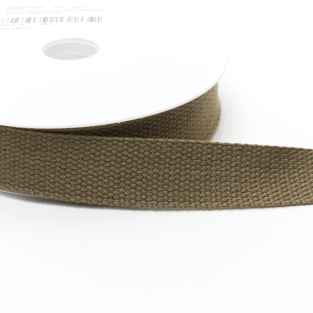 Cotton Basket weave Webbing 25mm x 10m RUB1905-25