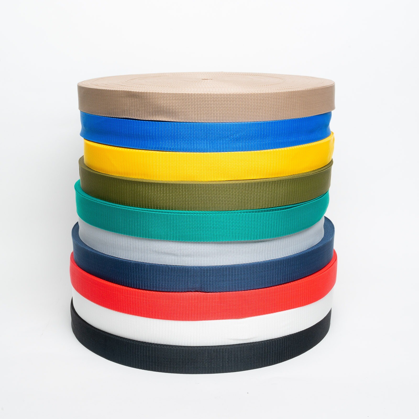 PW38BULK Economy Polypropylene Webbing Black 38mm x 100m