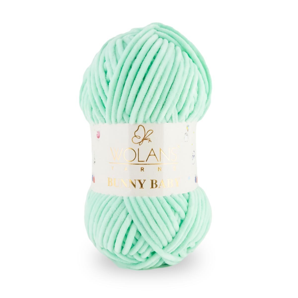 WY10057 Wolans Yarn Bunny Baby 100% Polyester 100g x 5 Balls Dark Mint ...