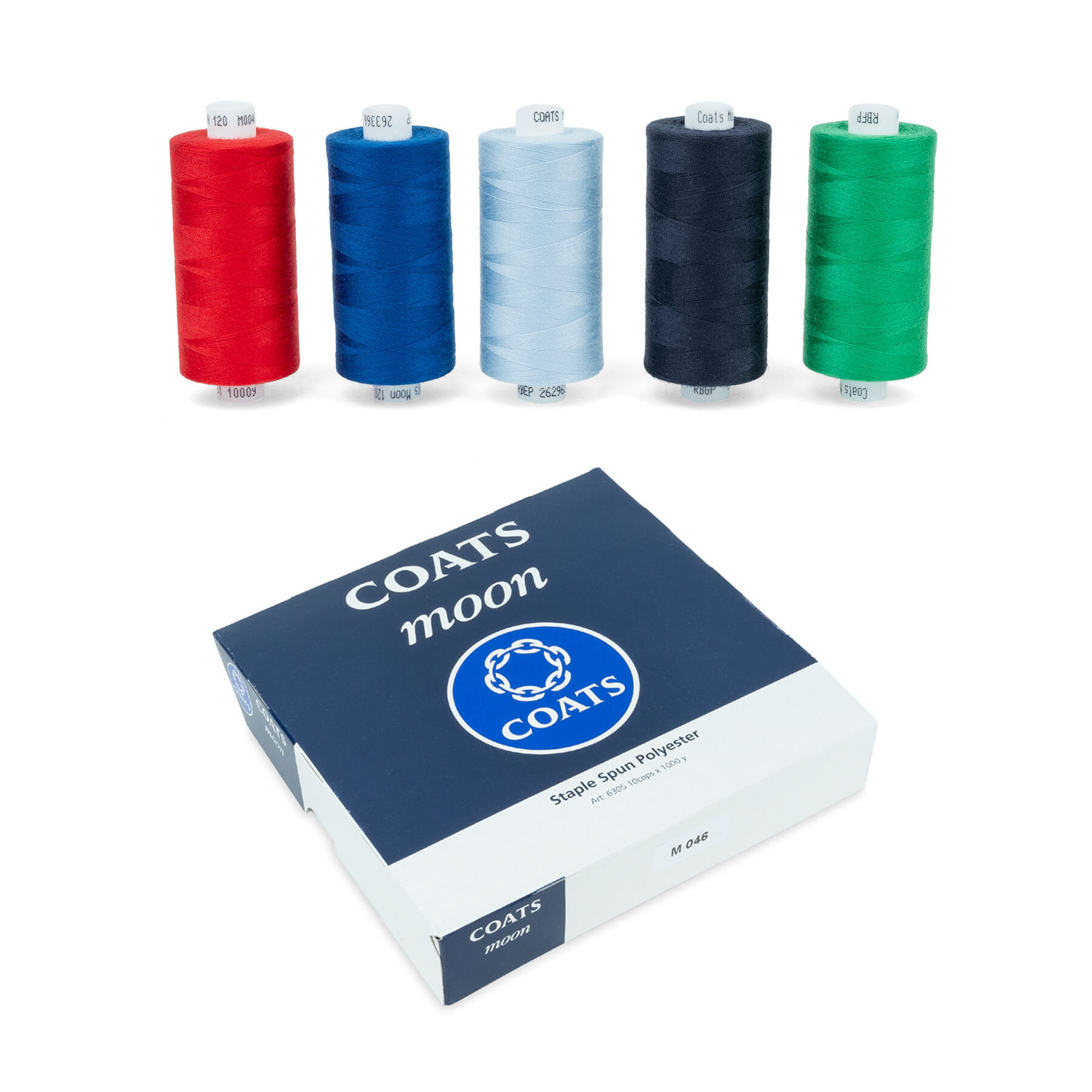 M1000 Moon Thread 1000yds Spun polyester 120s.