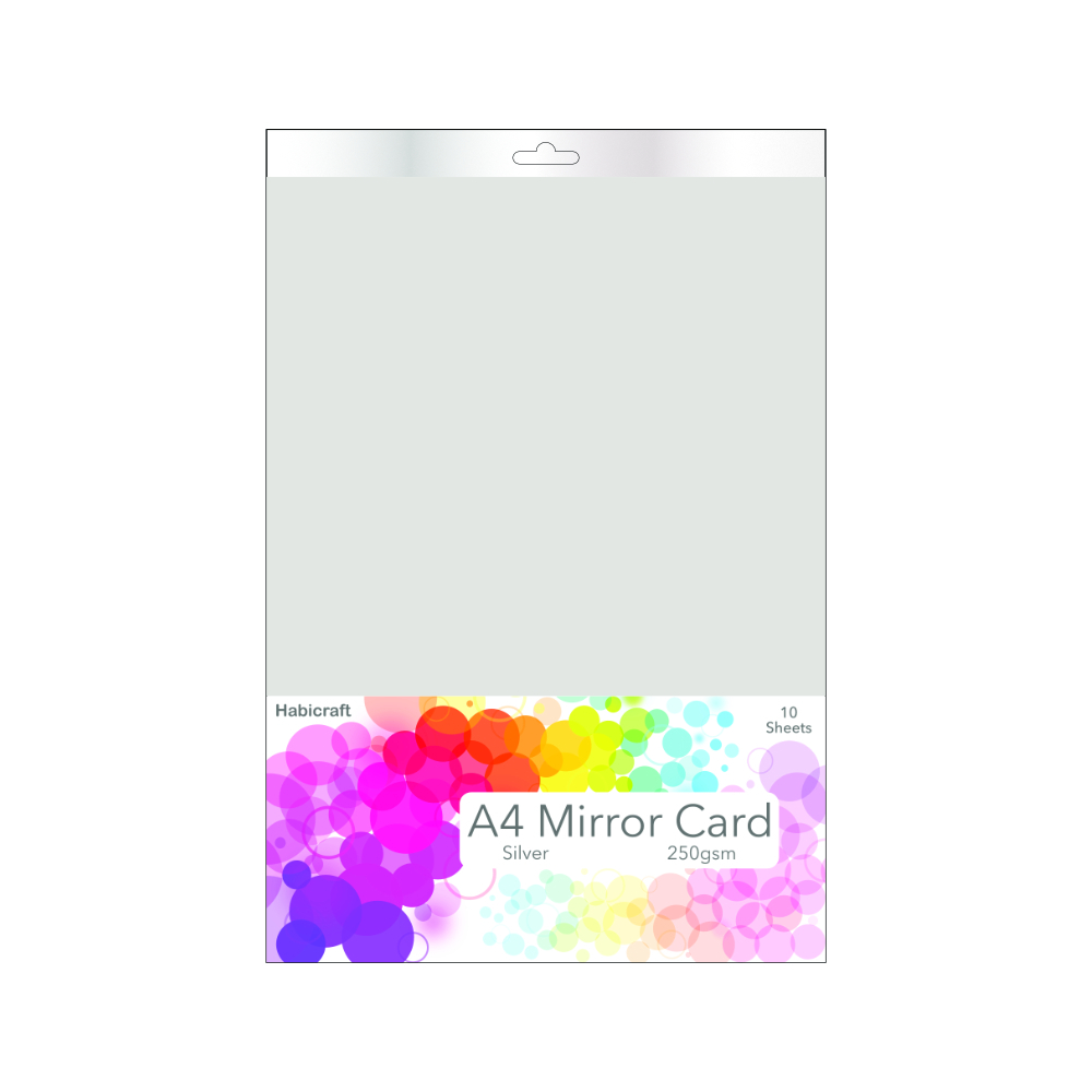 Silver Mirror Card 250gsm 10 Sheets A4 HMC02