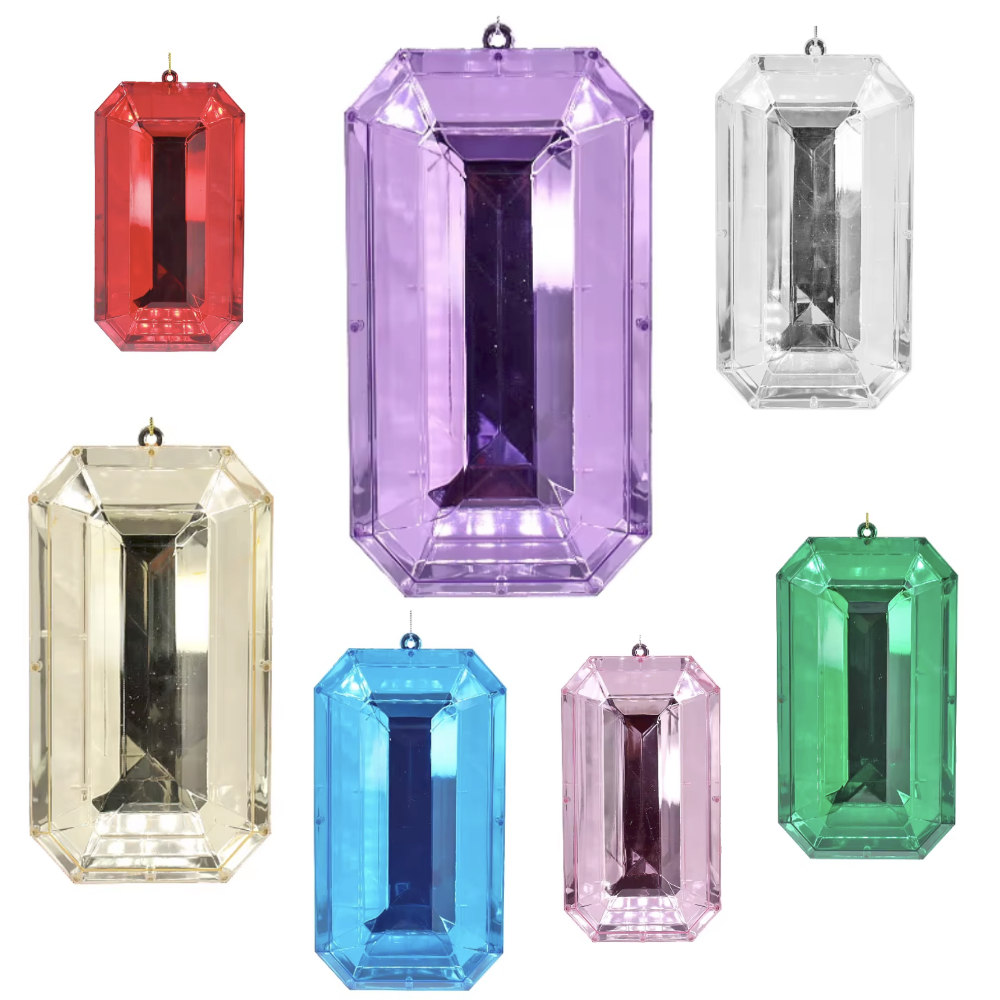 Rectangle Acrylic Jewel 9" x 4.5" x 4" Red JTL-RJ-RD