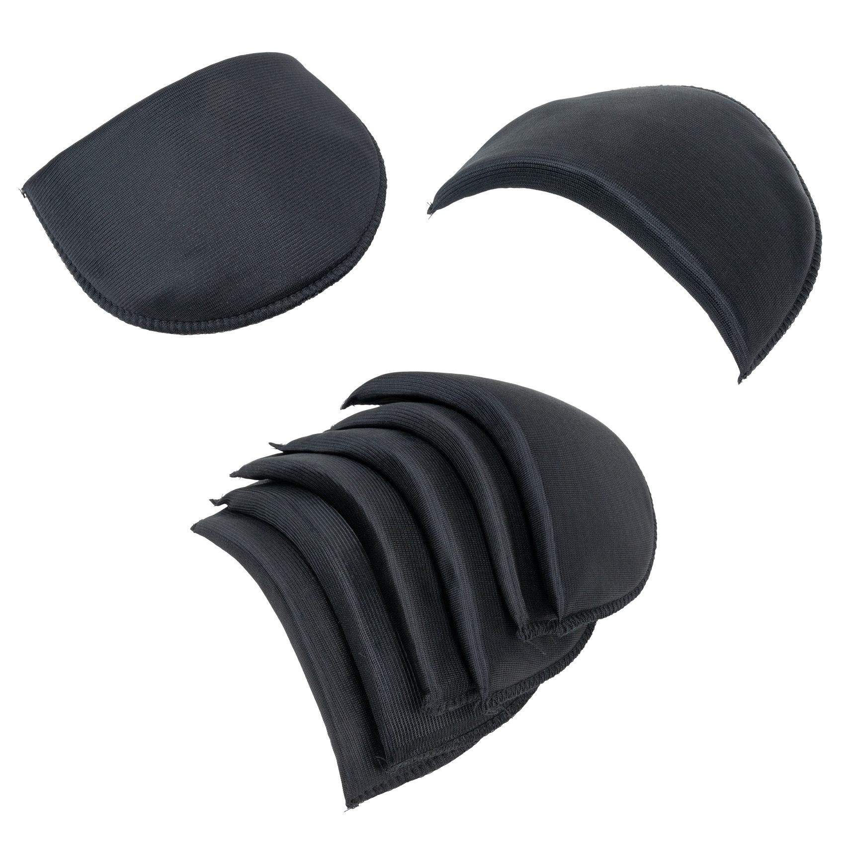 Shoulder Pads Black Covered Large 20 Pair Pack SPLB