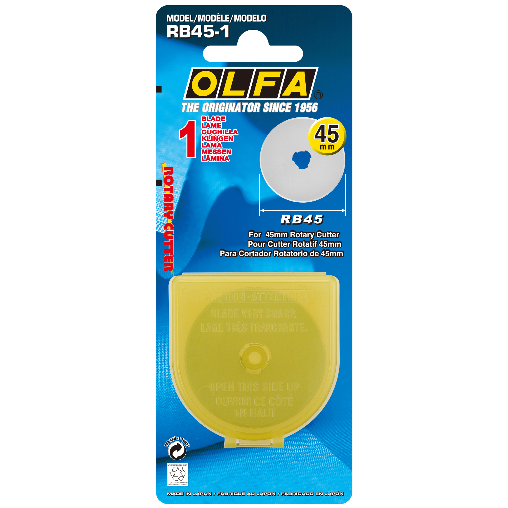 Rotary Cutter Blade 45mm 1 pack RB45-1 Olfa