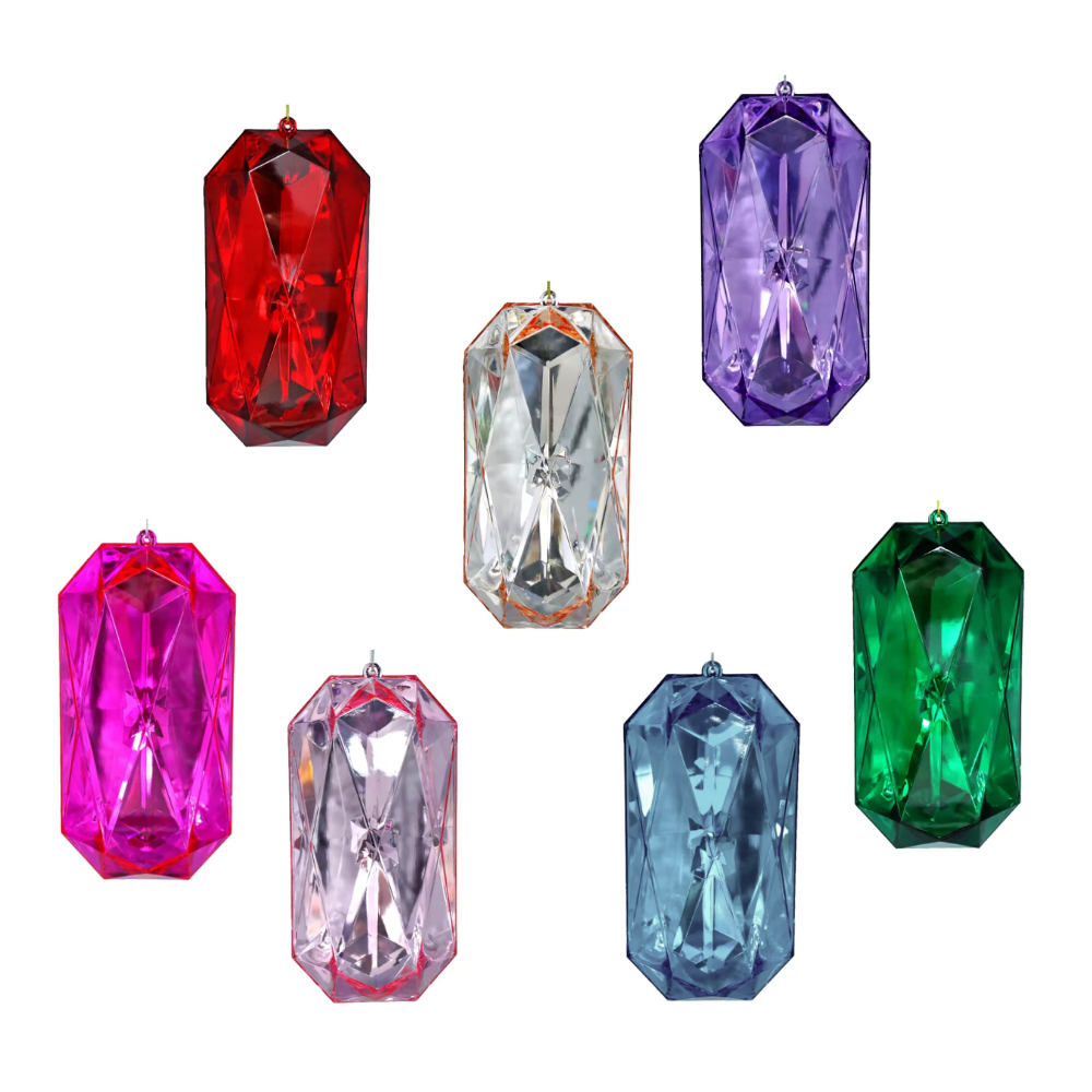 Small Rectangle Acrylic Jewel 1.6" x 1" x 3.15" Light Gold JTL-RJS-LGL