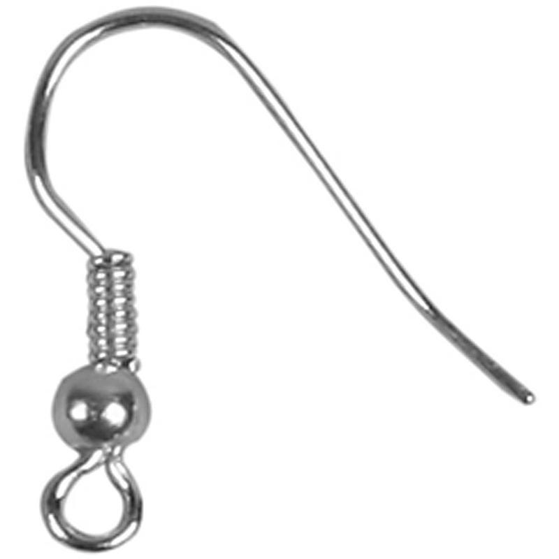 Creativ - French Ear Wires, 18 mm, silver-plated, GP, 10 pcs - CC603020