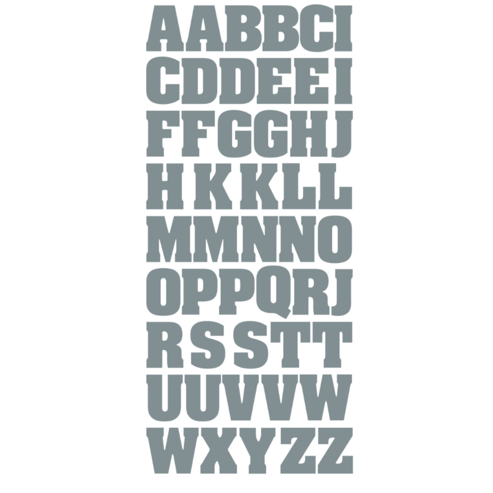 Capital Alphabet Silver 10 Sheets 478201