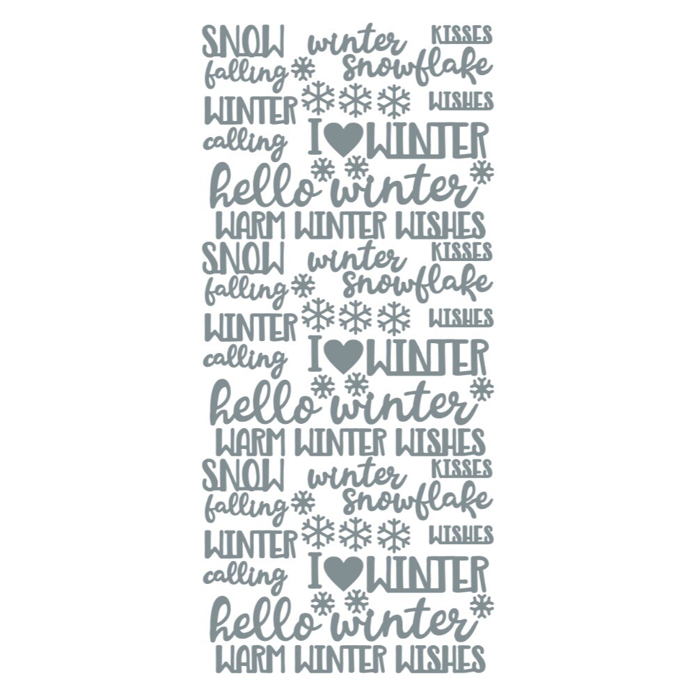 Winter Words Silver 10 Sheets 566701
