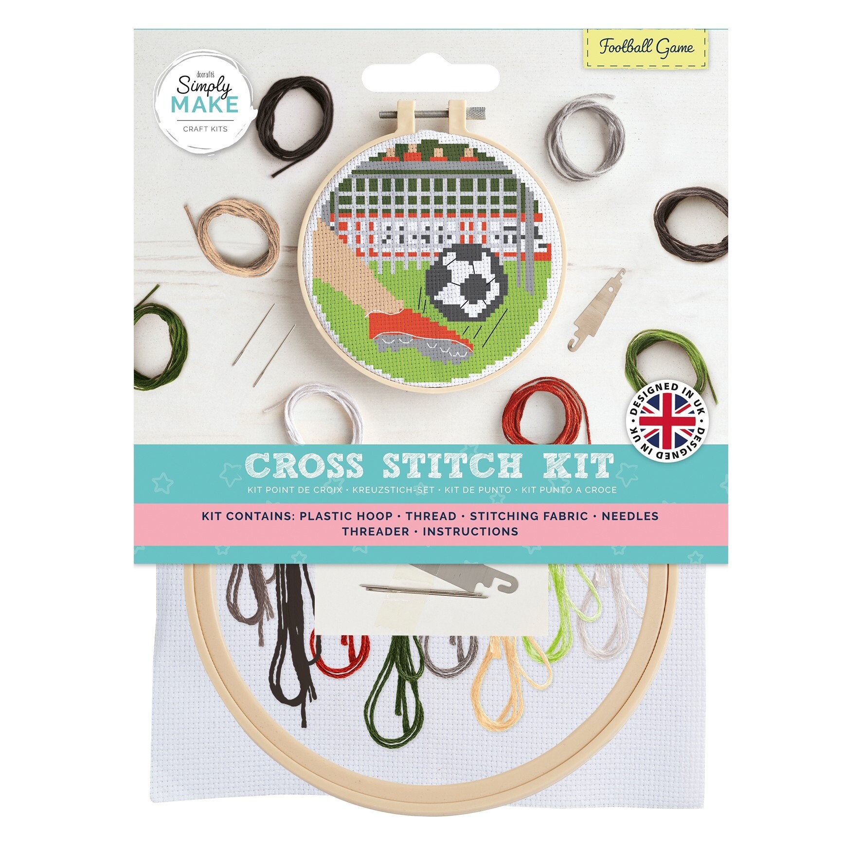 Cross Stitch Kit - Football Game - Simply Make - DSM106278
