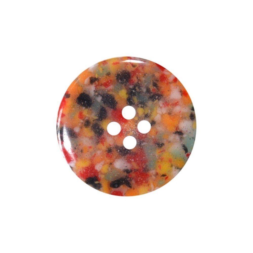 Recycled Plastic Scrap Buttons Size 24 Speckled Effect 50 Piece Pack P5124
