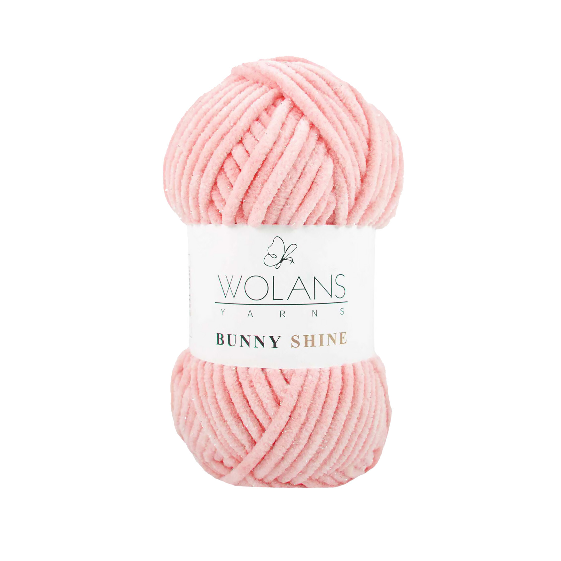 WY82021 Wolans Yarn Bunny Shine 92% Soft Polyester 8% Metallic 100g x 5 ...