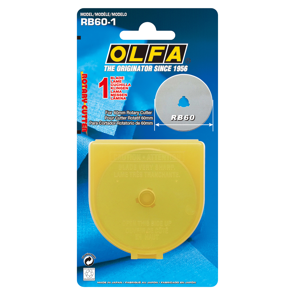 Rotary Cutter Blade 60mm 1 pack RB60-1 Olfa