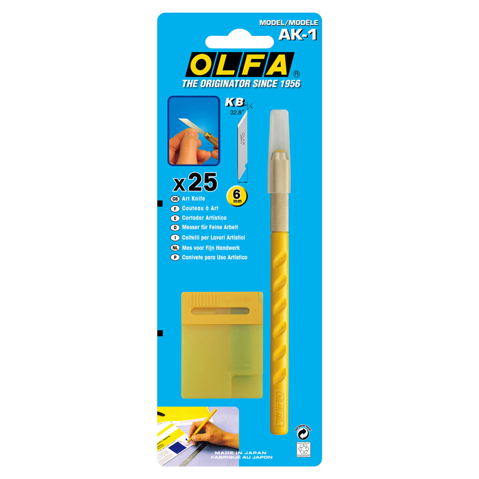 Art & Craft Knife With 25 Blades AK-1 Olfa