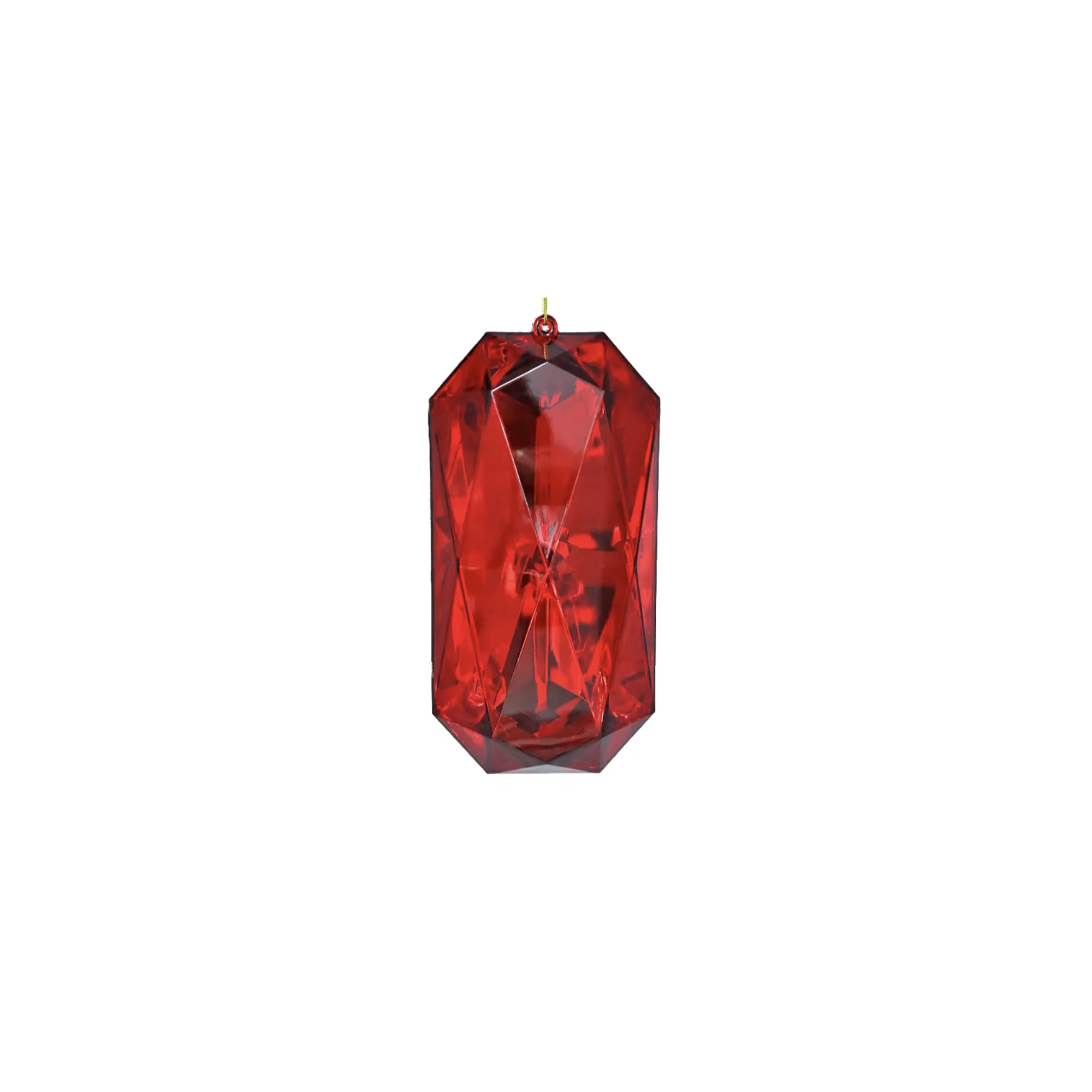 Small Rectangle Acrylic Jewel 1.6" x 1" x 3.15" Red JTL-RJS-RD