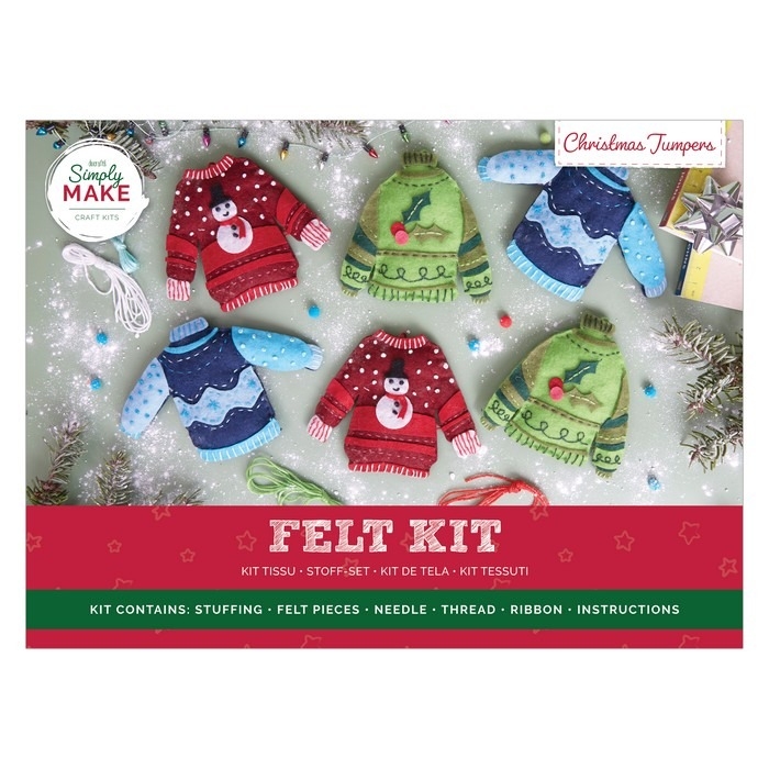 Felt Decorations - Christmas Jumpers - Simply Make - DSM106635