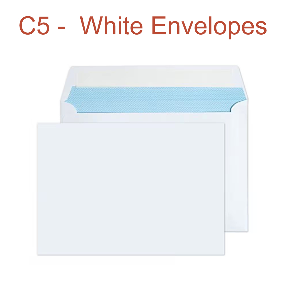 Envelopes C5 x 500pcs Bulk Box White 162mm X 269MM ENV-C5-WHT wholesale ...
