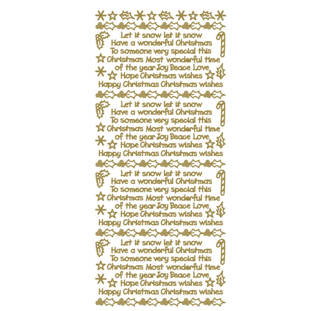 Christmas Sentiments Gold 10 Sheets 220600