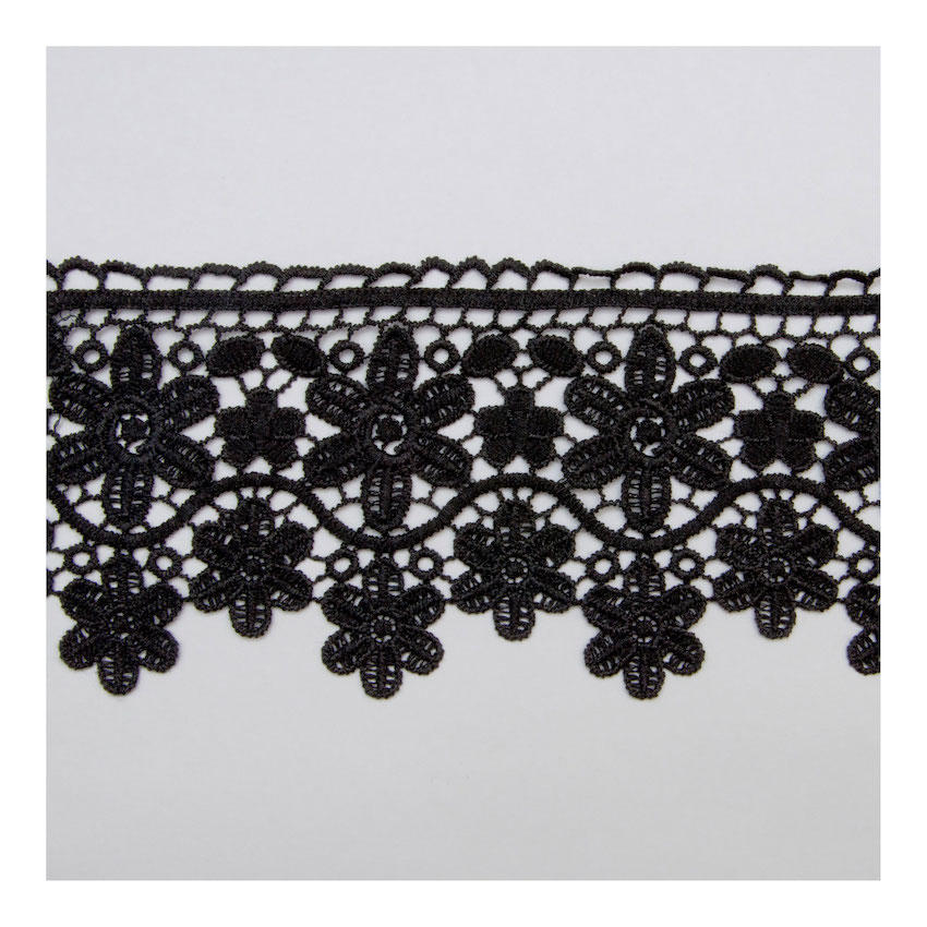 Guipure Lace Black 3 Inch x 13.7, GL/0531B