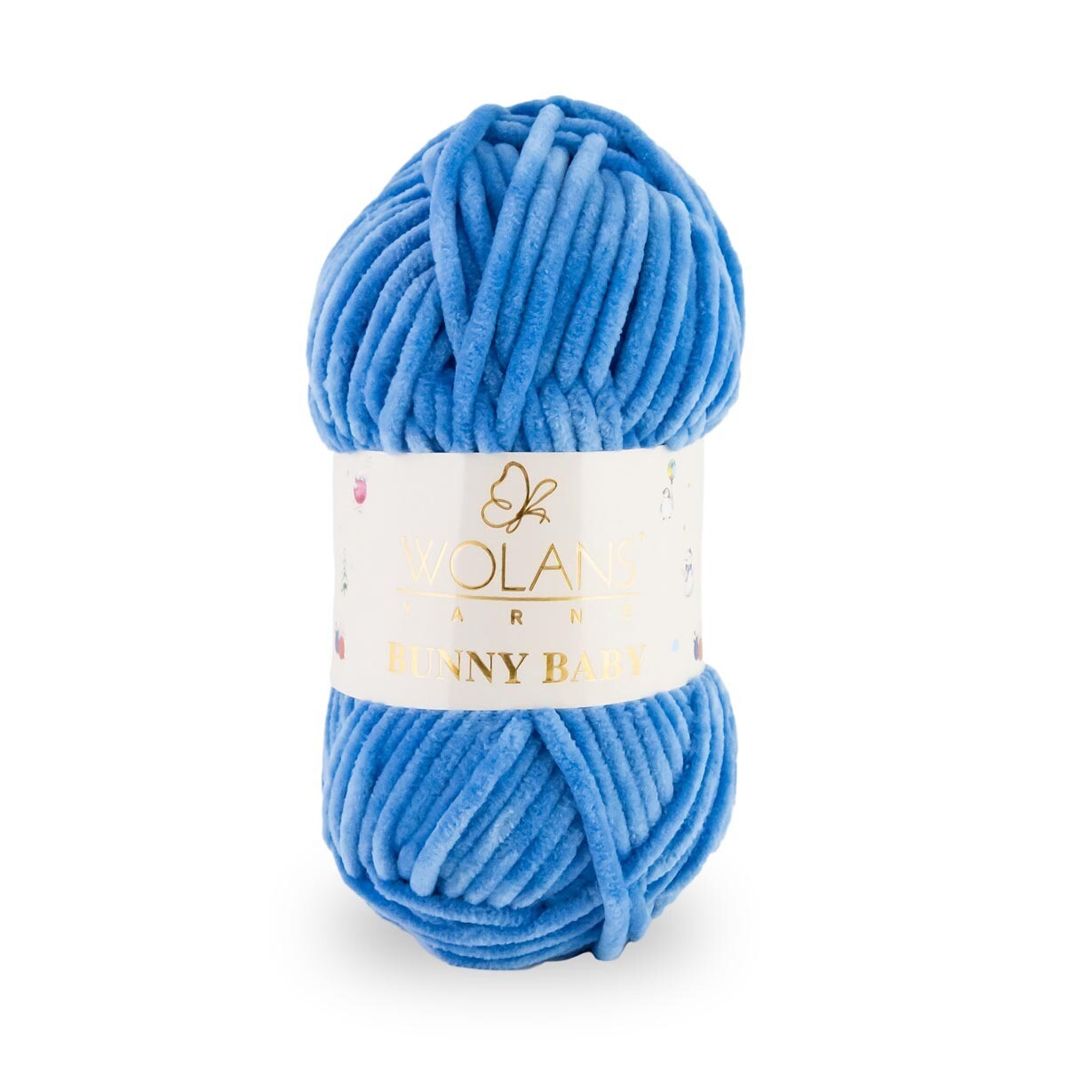 WY10035 Wolans Yarn Bunny Baby 100% Polyester 100g x 5 Balls Royal Blue ...