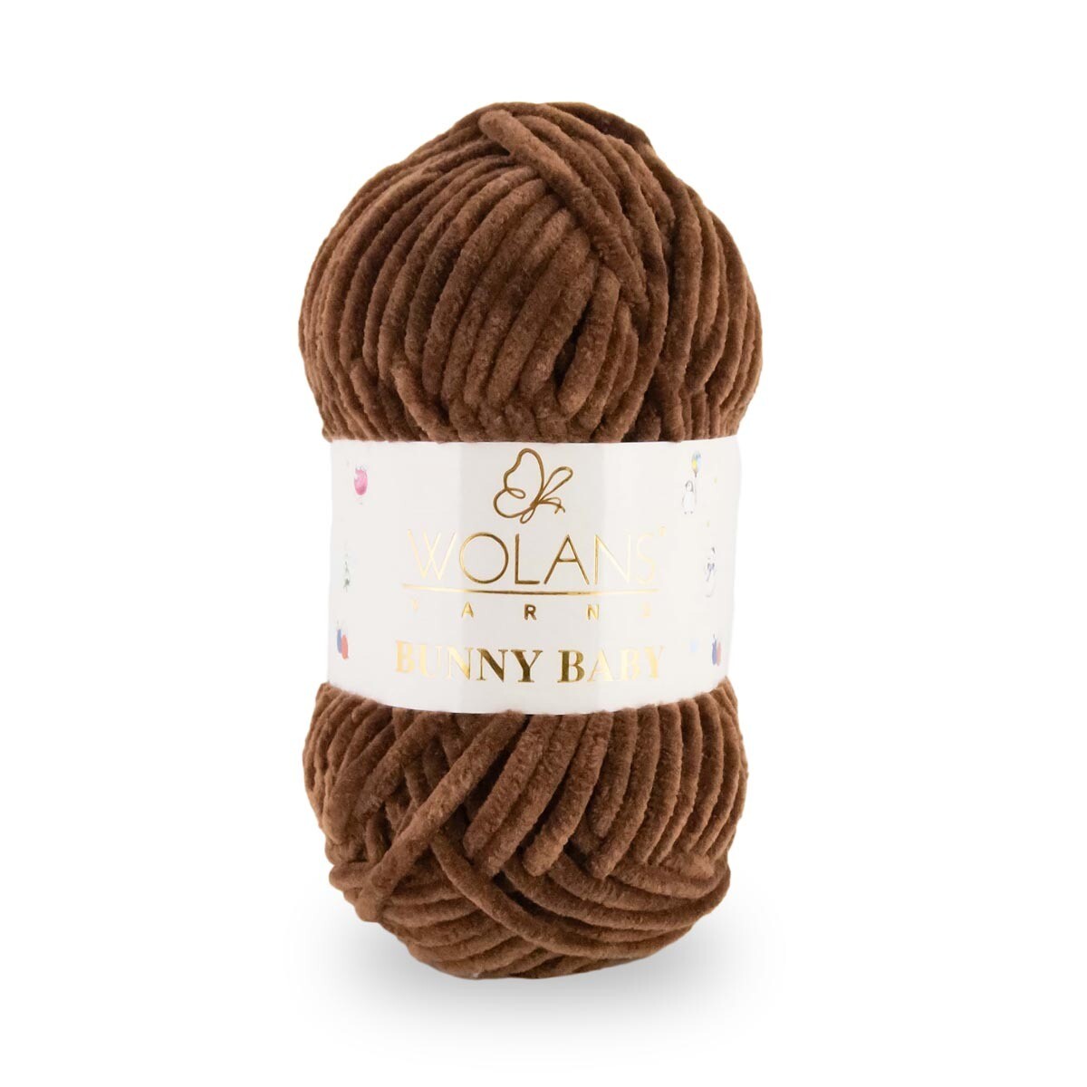 WY10040 Wolans Yarn Bunny Baby 100% Polyester 100g x 5 Balls Chocolate ...