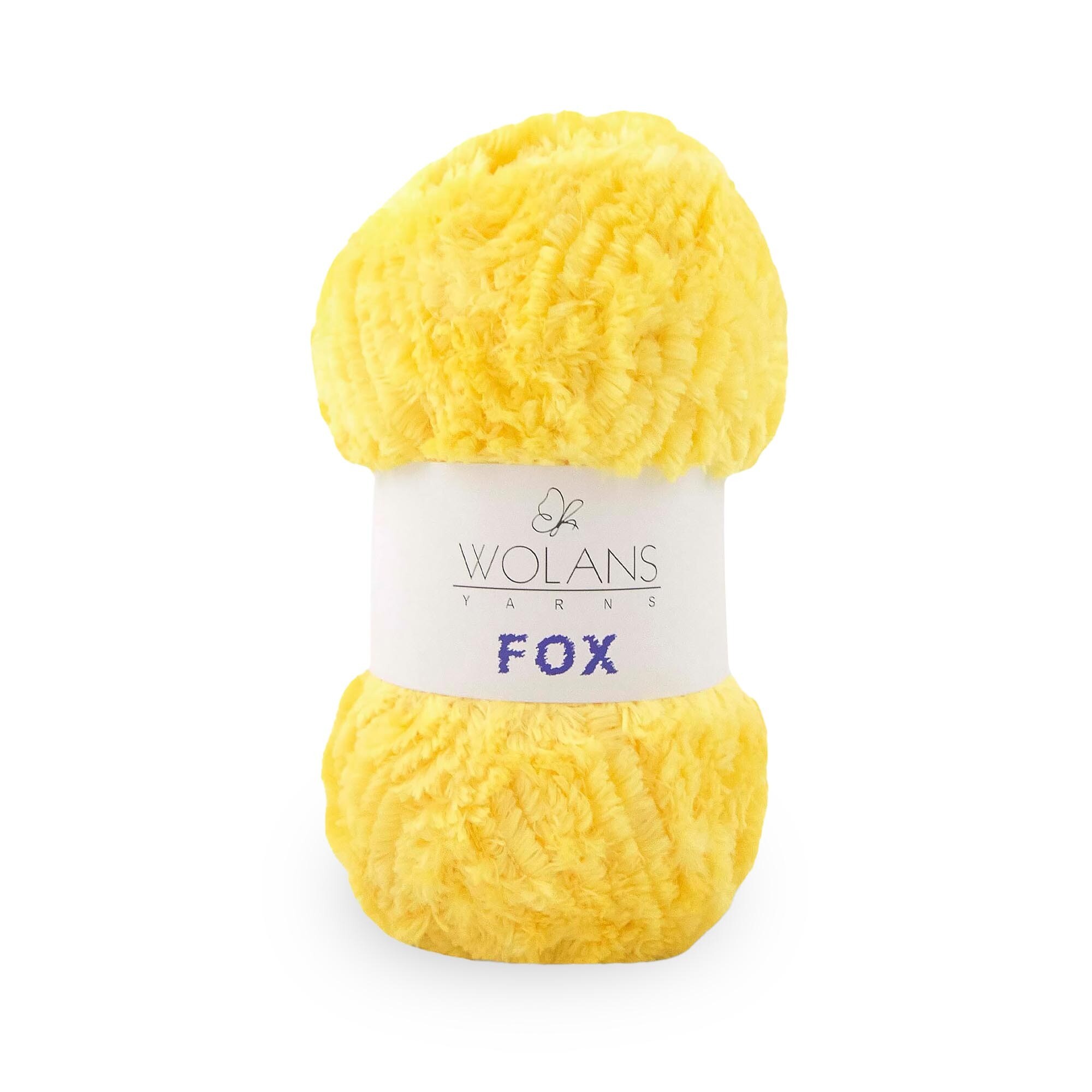 WY11014 Fox Yarn 100% Polyester 100g x 5 Balls Yellow Wolans