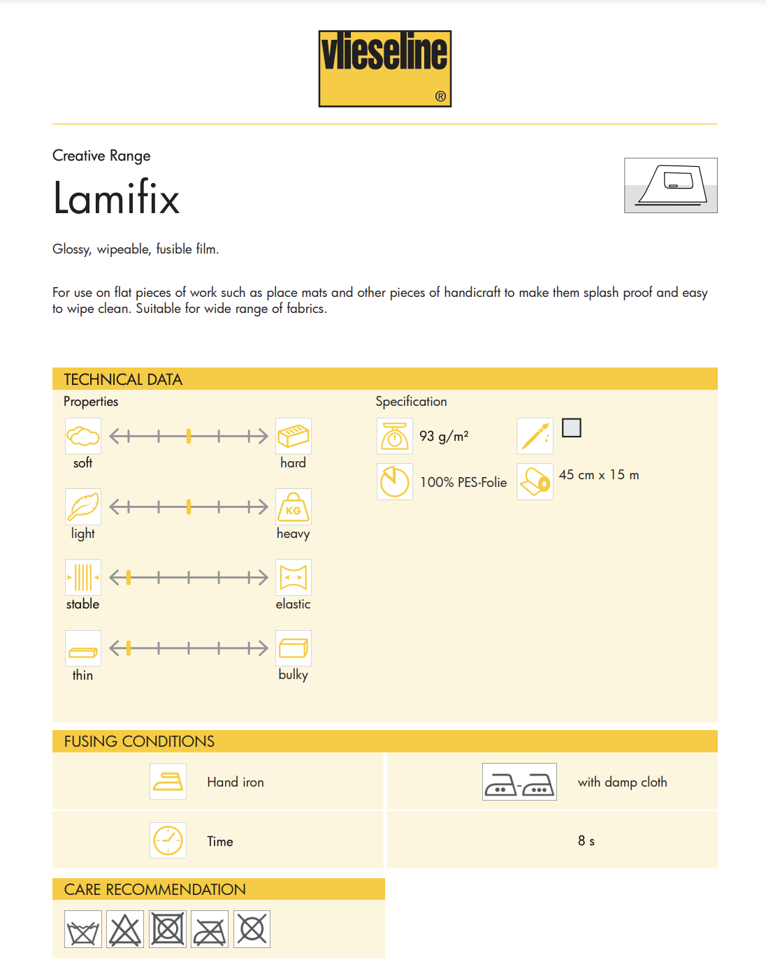 Lamifix Gloss 45cm x 15 Metre Roll LAM0001