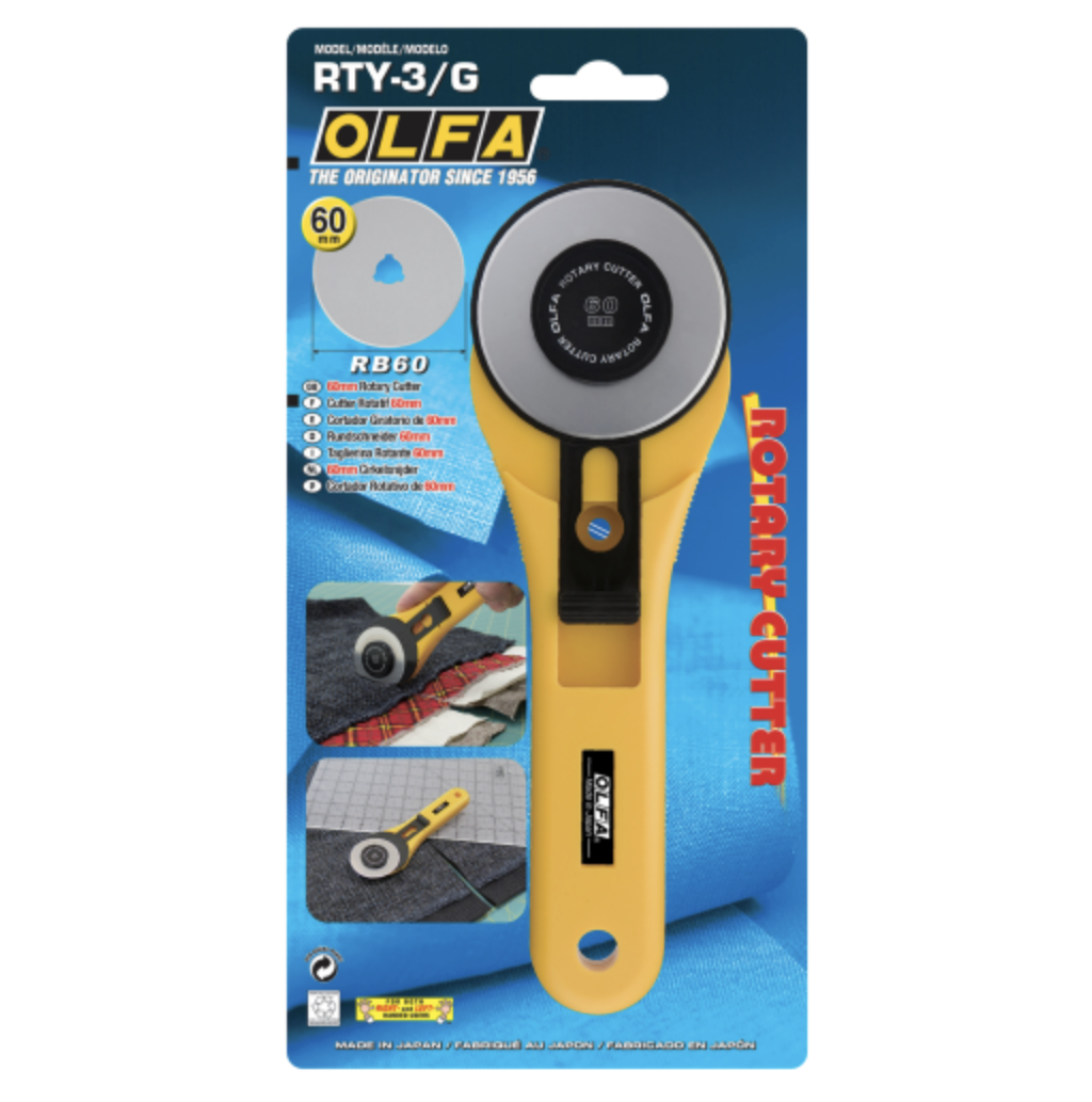The Original Rotary Cutter Yellow 60mm RTY-3/G Olfa