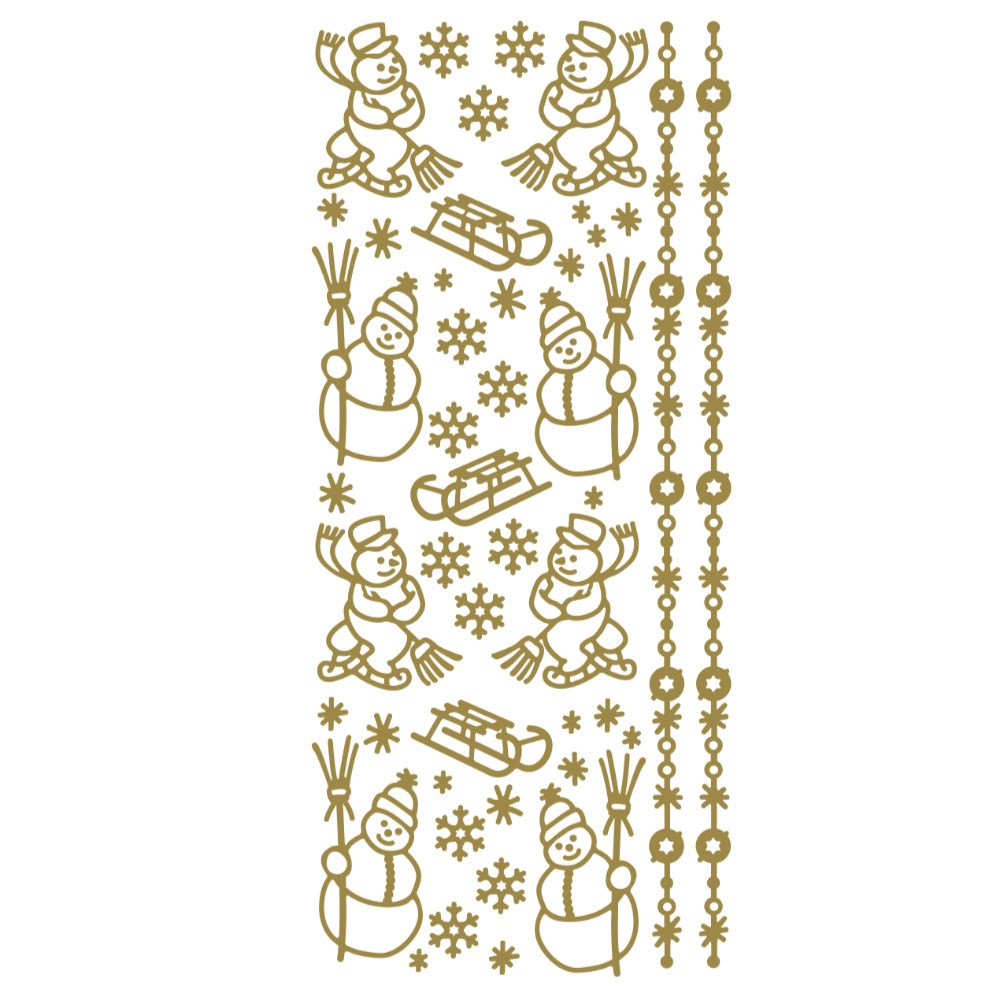 Snowman Gold 10 Sheets 330400