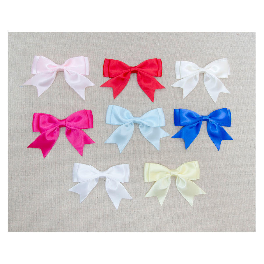Single Satin Double Bows 25mm Ribbon 50pcs 08625SD