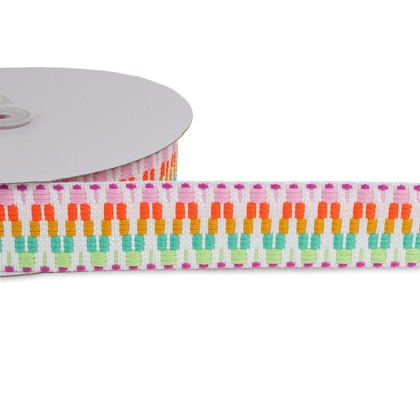 Ethnic Zig-Zag Pattern Webbing 38mm x 10m RUB1936-38