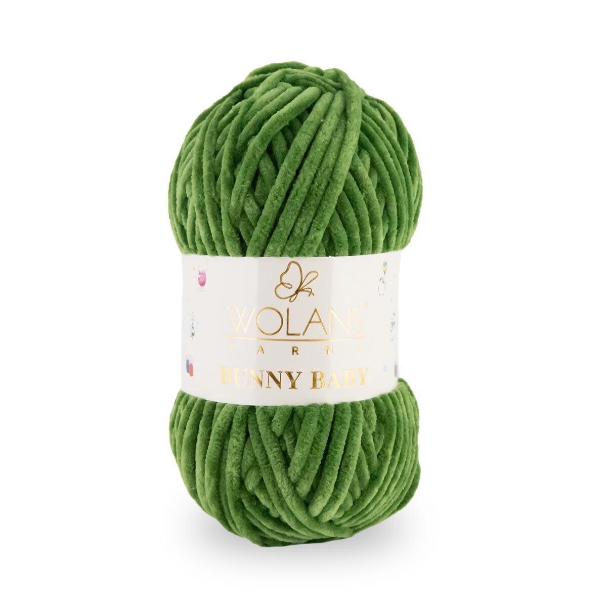 WY10032 Wolans Yarn Bunny Baby 100% Polyester 100g x 5 Balls Dark Green ...
