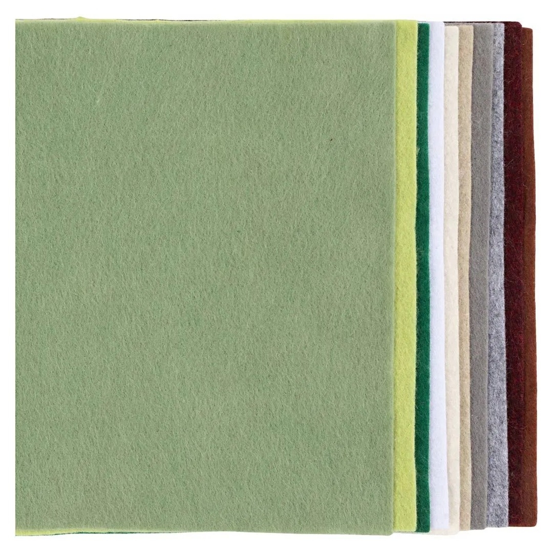 Craft Felt 10pc/ 1 pack, A4, Sheet 210x297mm, Thickness 2mm, Natural ...