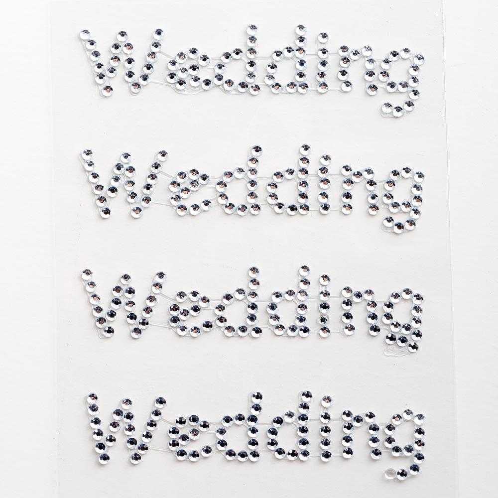 Diamante Wedding Stickers 4 Per Sheet IO-AS-33