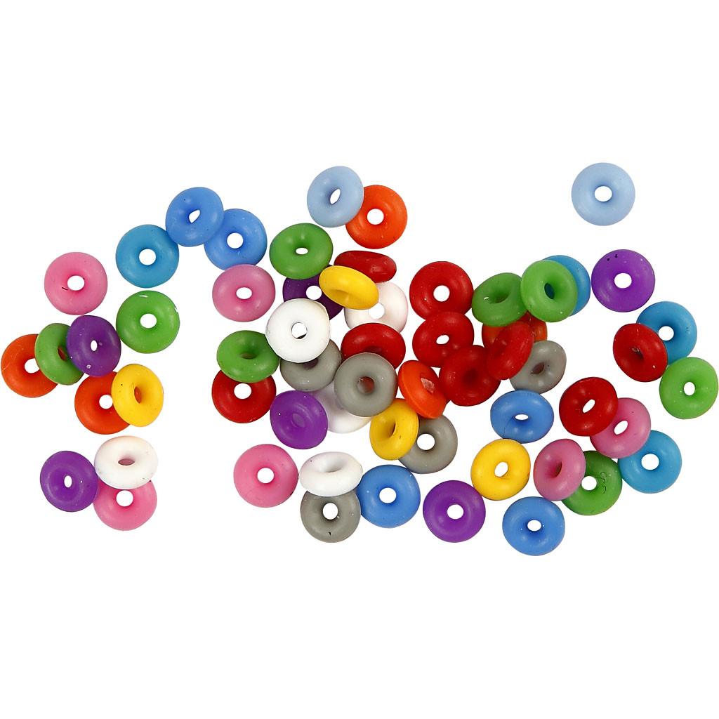 Creativ - Stop Rings, 3 mm, Assorted Colours, 48 pc - CC61574