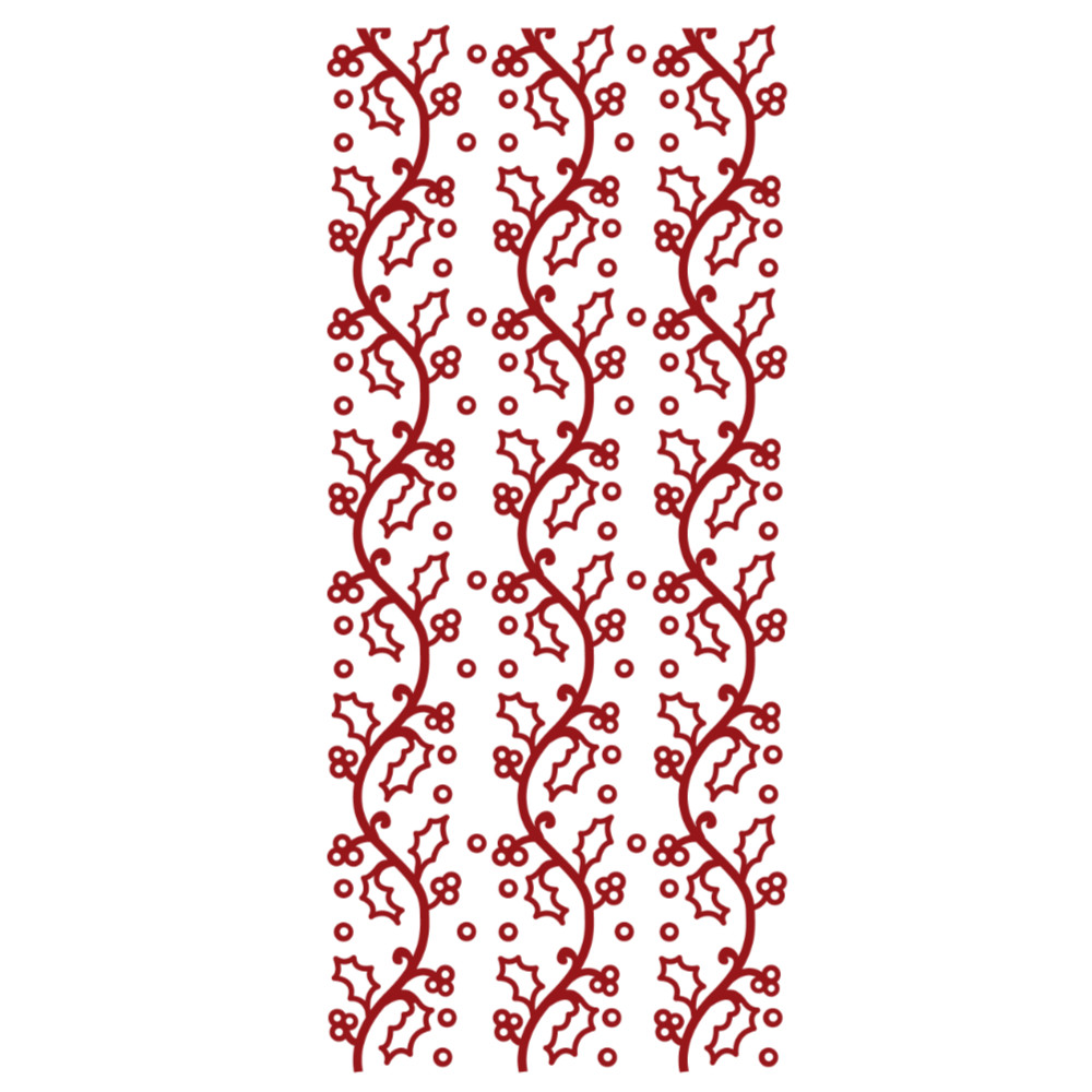 Holly Border Red Mirror 10 Sheets 202433