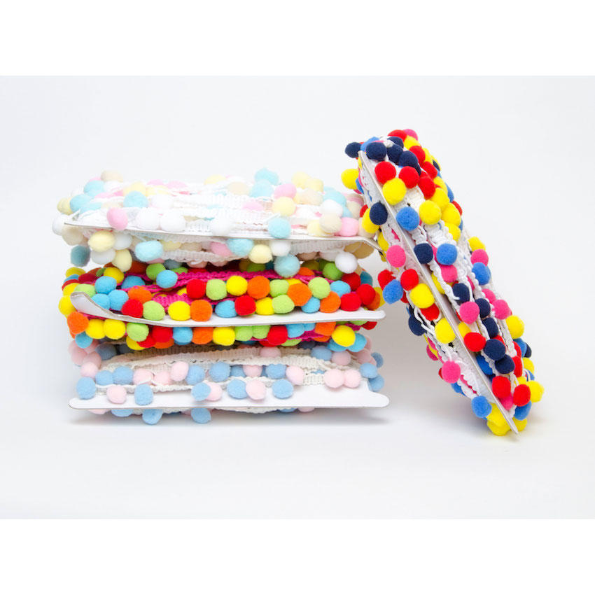 Multi-coloured Large Pom Pom 10mm App x 10M STPPM