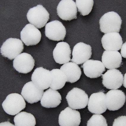 Pom-Poms D:20mm White 100 pcs CC51858