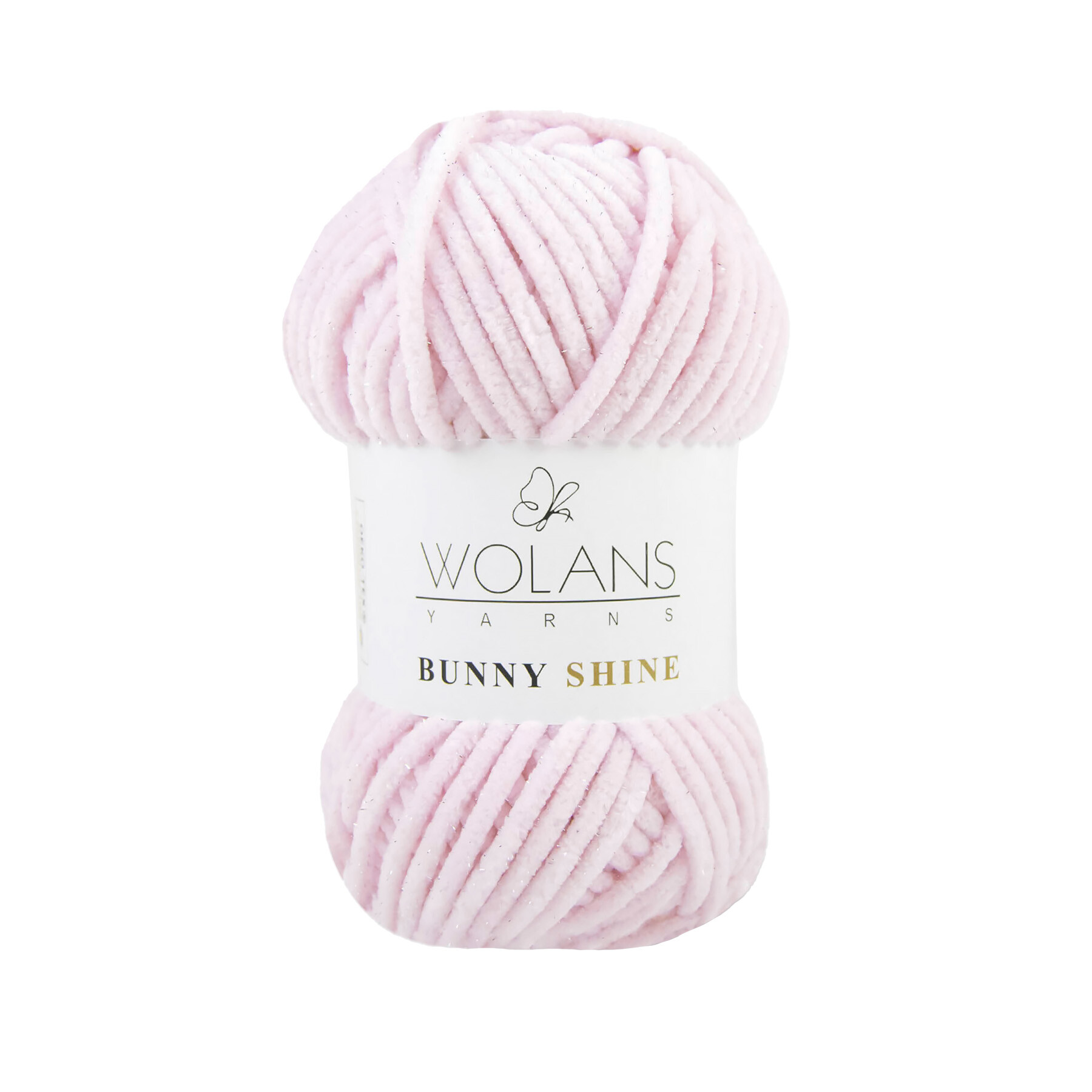 WY82004 Wolans Yarn Bunny Shine 92% Soft Polyester 8% Metallic 100g x 5 ...