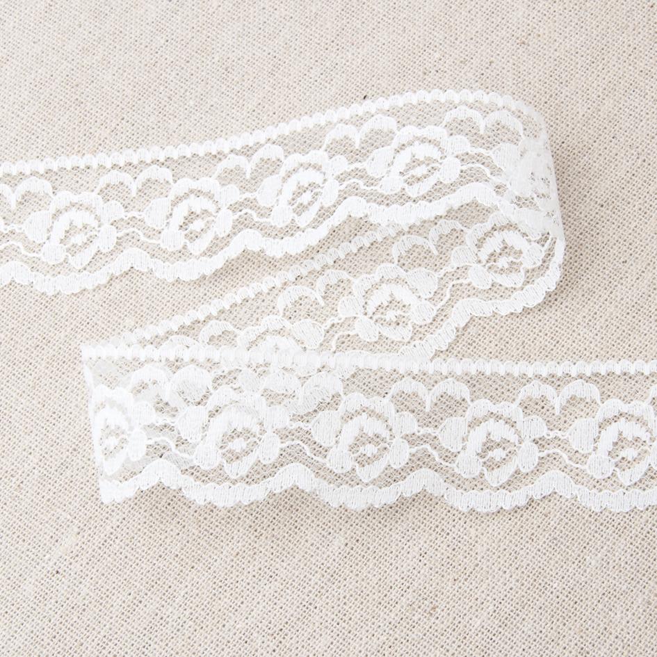 Flat Lace 1.25 Inch x 200m Cream DC463102