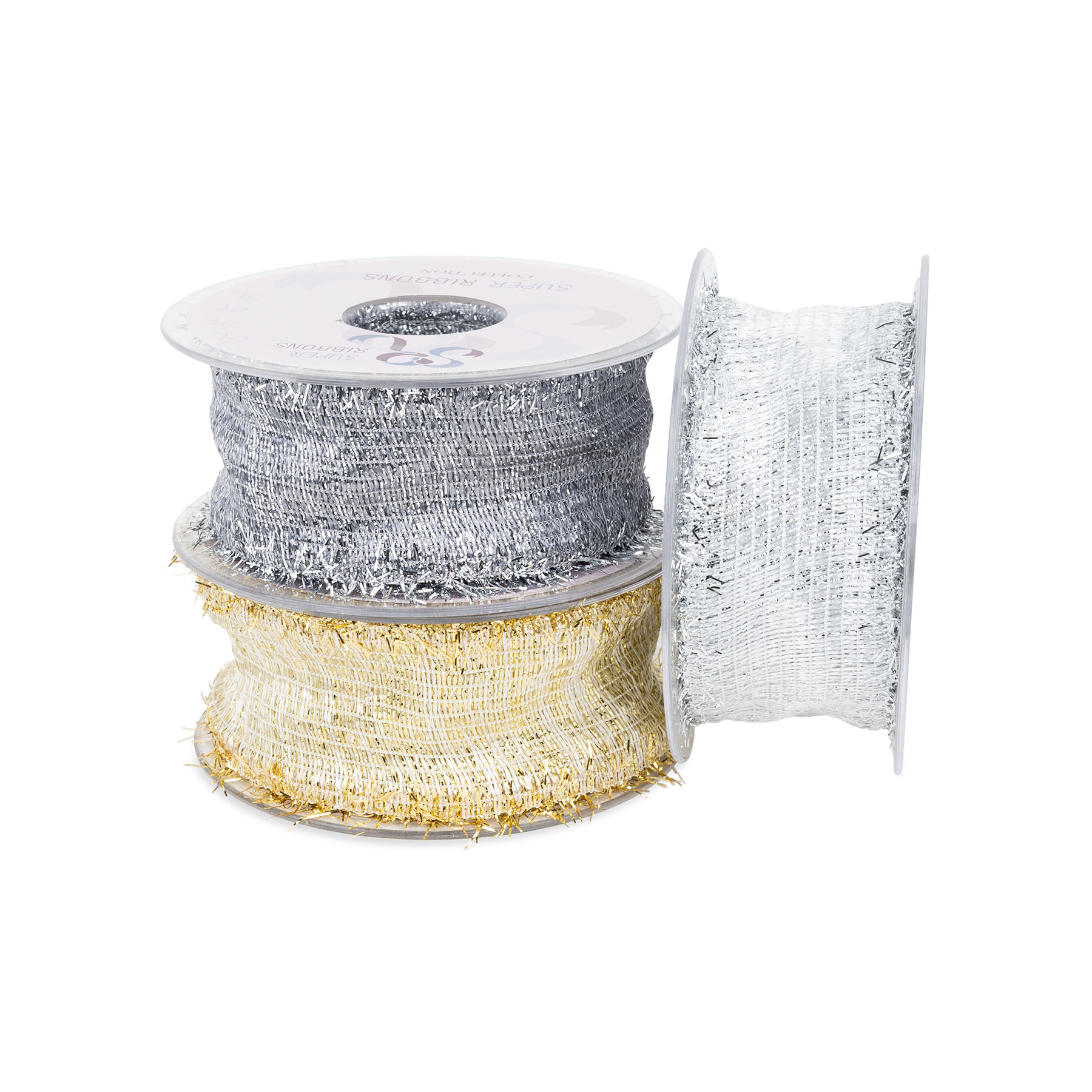 Metallic Tinsel Ribbon 40mm x 10m SR2405