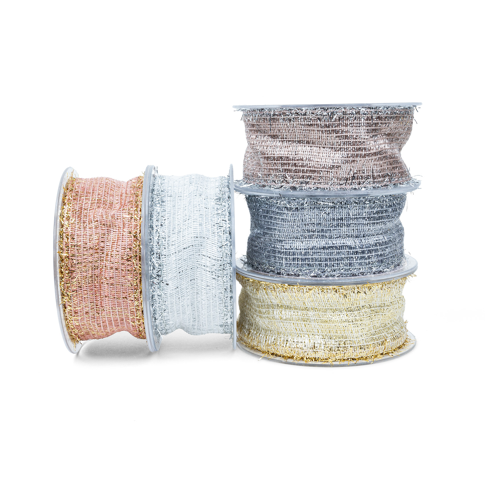 Metallic Tinsel Ribbon 40mm x 10m SR2405