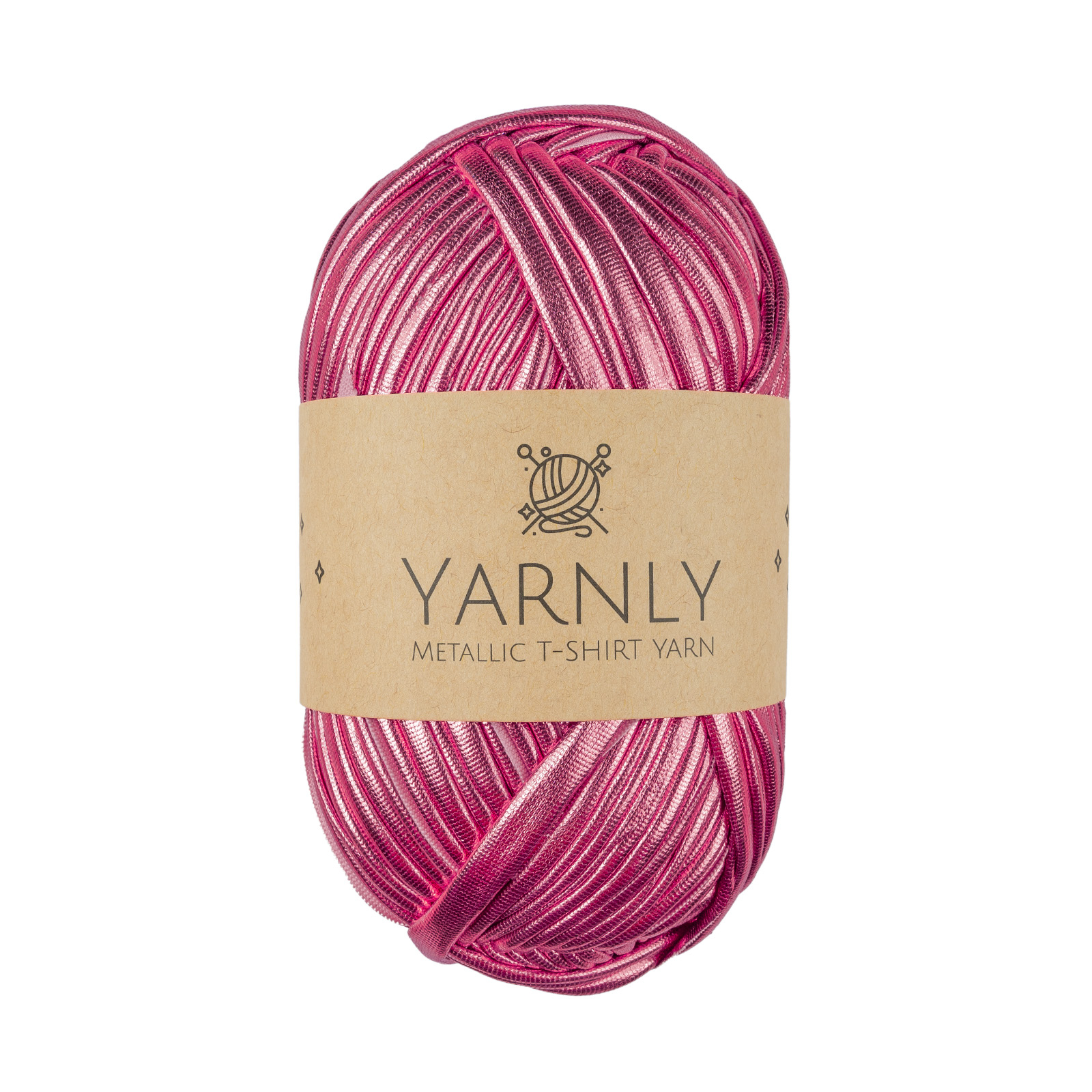 Metallic T-Shirt Yarn Pink 100g Ball YN-MTS100-05 Wholesale Yarn