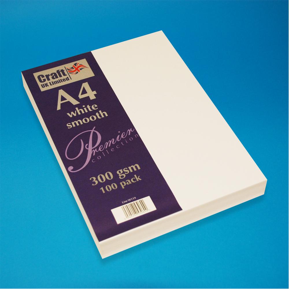 Premium A4 Cards Smooth Finish White W119