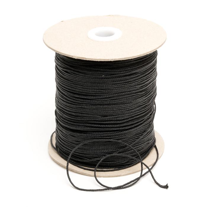 Cord for Austrian Festoon 1mm Black 250 Metre Roll 672CB