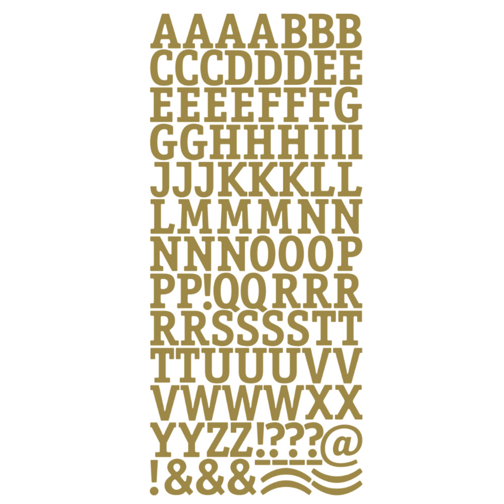 Capital Alphabet Gold 10 Sheets 256400