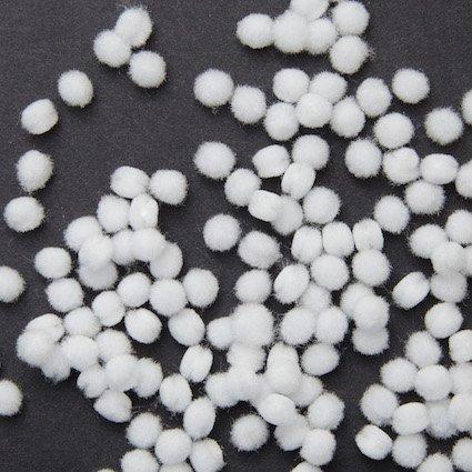 Pom-Poms D:5 mm White 550 pcs CC51852